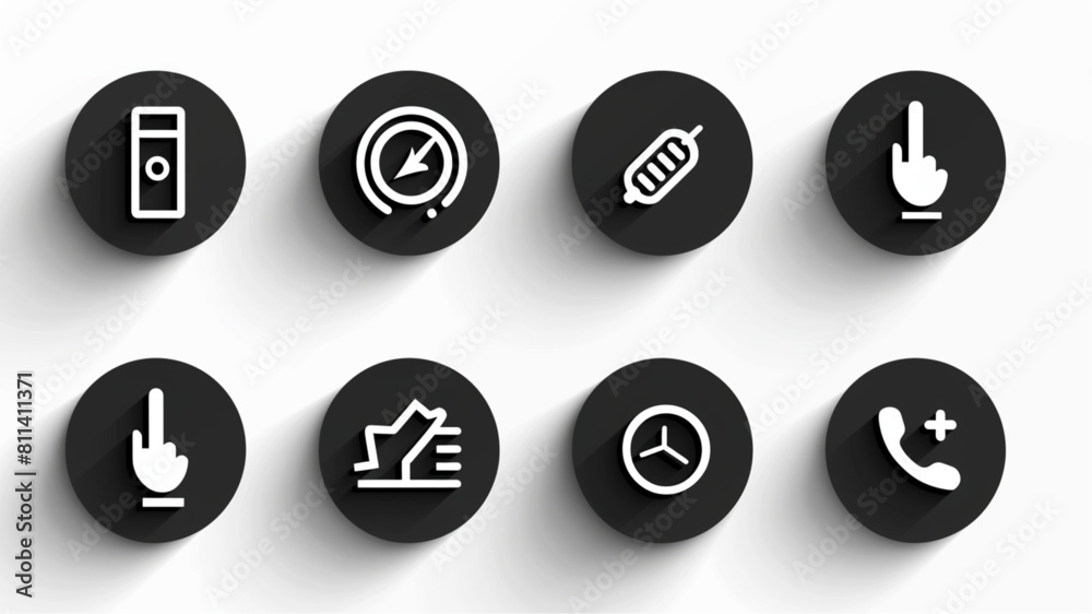 Stockvector Pointer click cursor icon. Web outline pictogram cursors arrow, computer hand ...