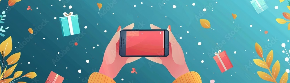 Customer loyalty programs flat design top view rewards system theme ...