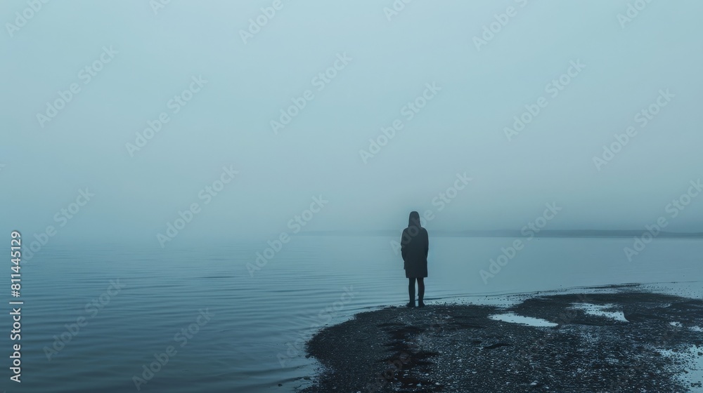 A sophisticated tableau of a model leaning back, the brim of her black ...