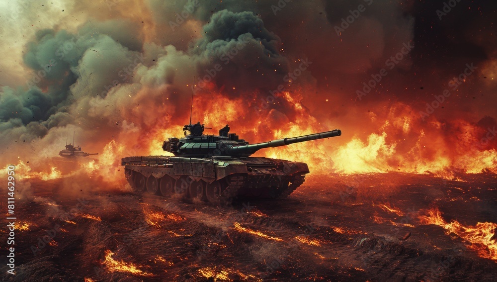 From the depths of adversity arises a vision of resilience, as the tank ...