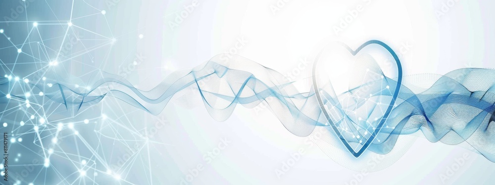 Abstract medical technology background with blue color and health care ...
