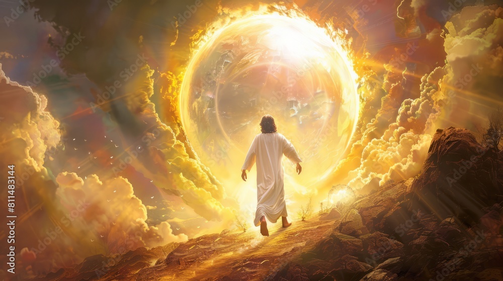 Metaphorical representation of Jesus' resurrection as a symbol of hope ...