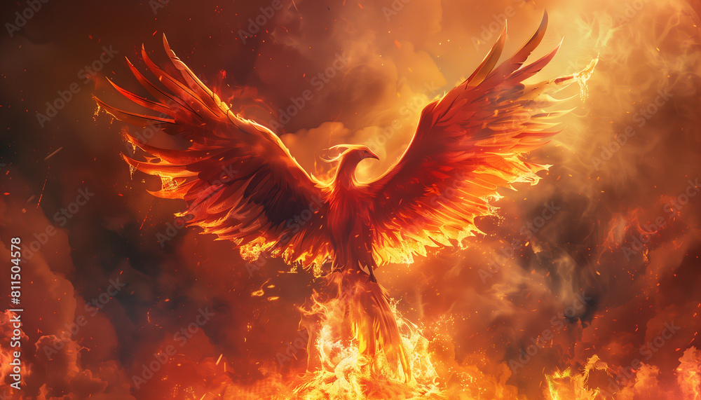 Phoenix Rising From the Flames: A Symbolic Image of Rebirth and ...