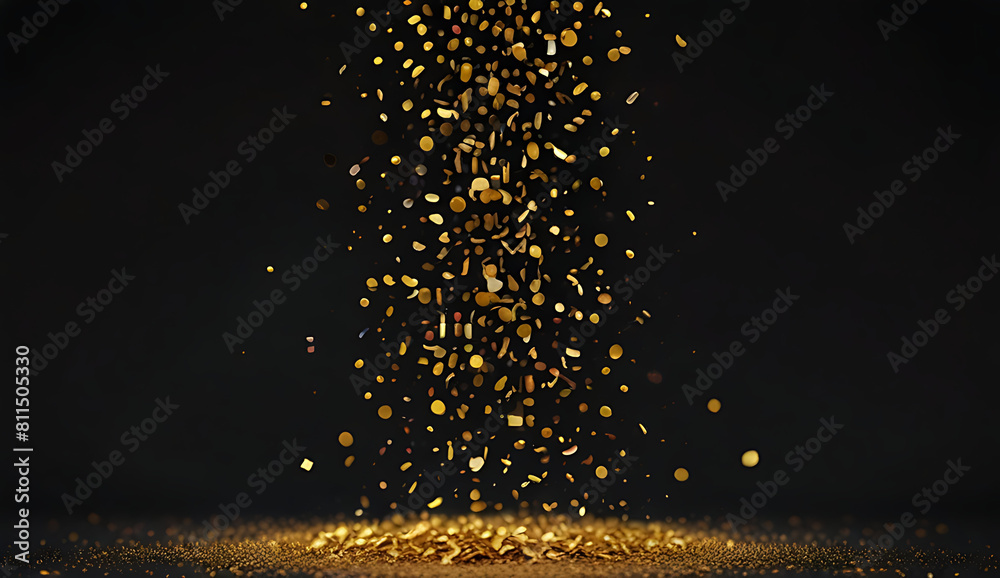 Blurry yellow spots on black abstract background Stock Illustration ...