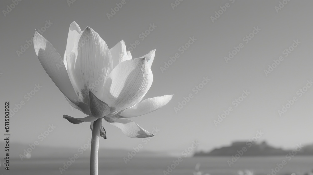 Alcatraz flower in black and white, Alcatraz en blanco y negro Stock ...