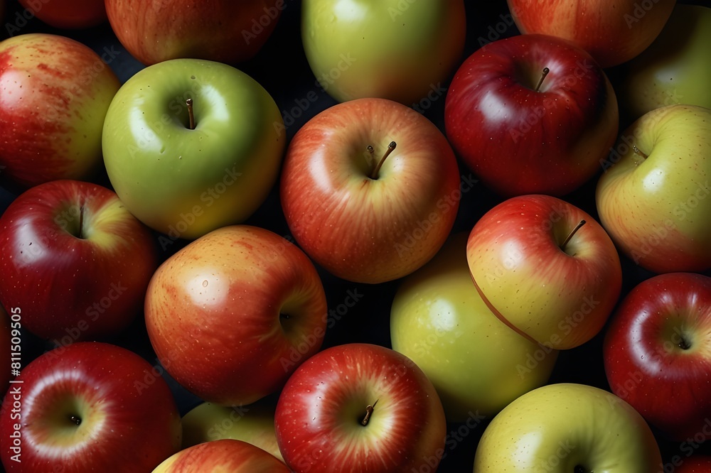 An array of assorted apples, showcasing the vibrant colors and textures ...