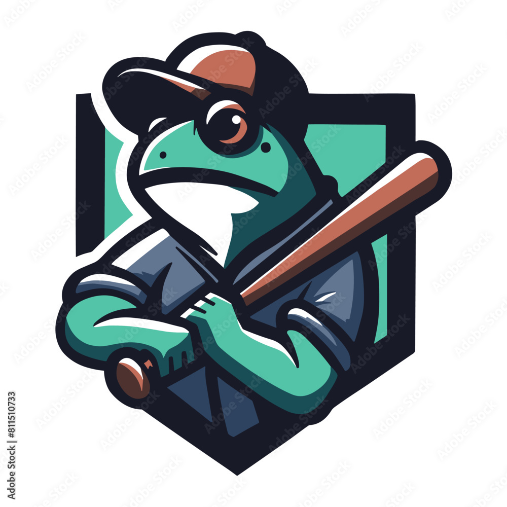 Frog Baseball Player Esport Logo, Defining the Essence of Sports and ...
