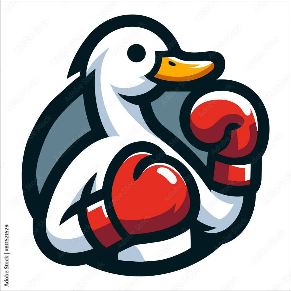 Boxing Player Duck Esport Logo, Where Ducks and Boxers Clash in a ...