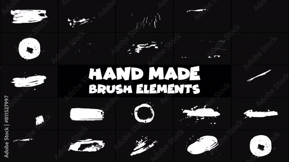 Hand Drawn Brush Elements is a motion graphics pack featuring a unique ...