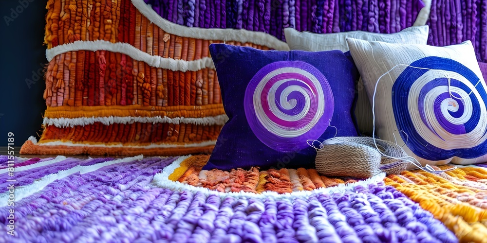 Colorful Textile Creation: Beginner Punch Needle Kit for Pillows and ...