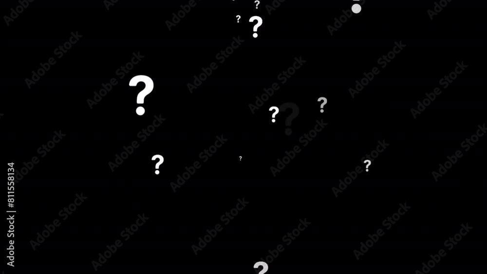 flying Question, Animated question marks on black background, question ...