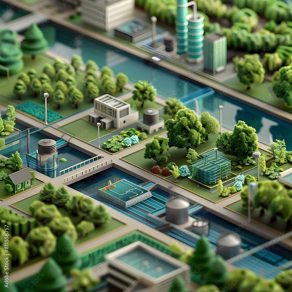 Sustainable Water Management Practices Visualized in 3D Infographic ...