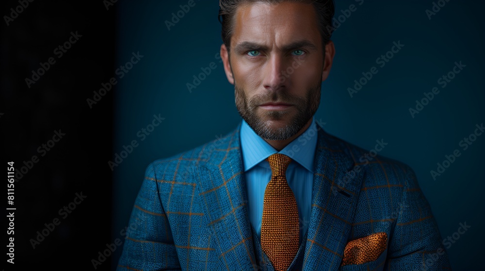 Male fashion model - fashion shoot - wearing a high-end business suit ...