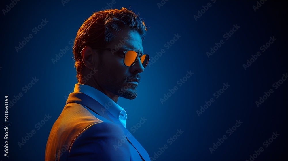 Male fashion model - fashion shoot - wearing a high-end business suit ...