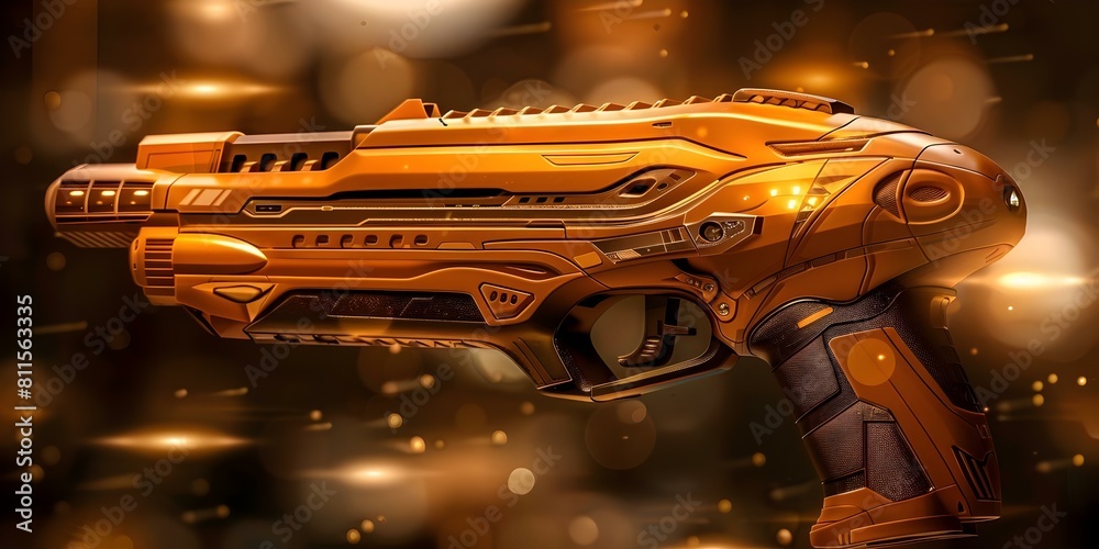 Scifi space blaster gun for futuristic battles and interstellar combat ...
