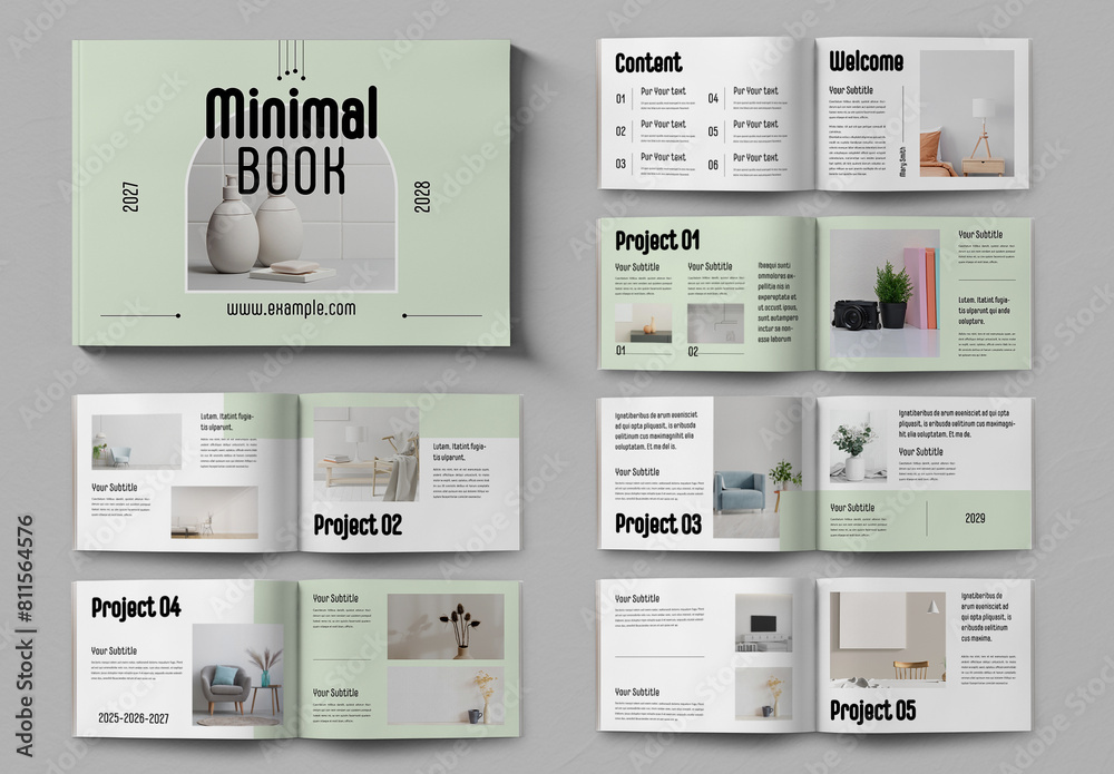 Minimal Book Design Layout Stock Template | Adobe Stock