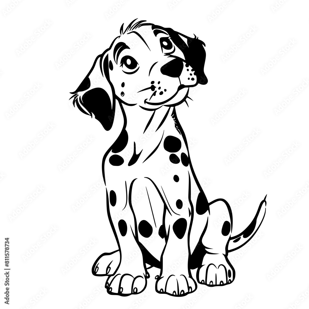 Dog vector, line art Dog, Dog outline, Dog svg, Dog png, Dog ...