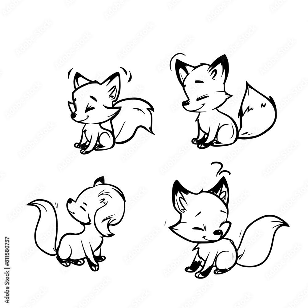 Baby Fox SVG, Fox Svg, Fox Clipart, Doodle Animal Svg, Doodle Fox Svg ...