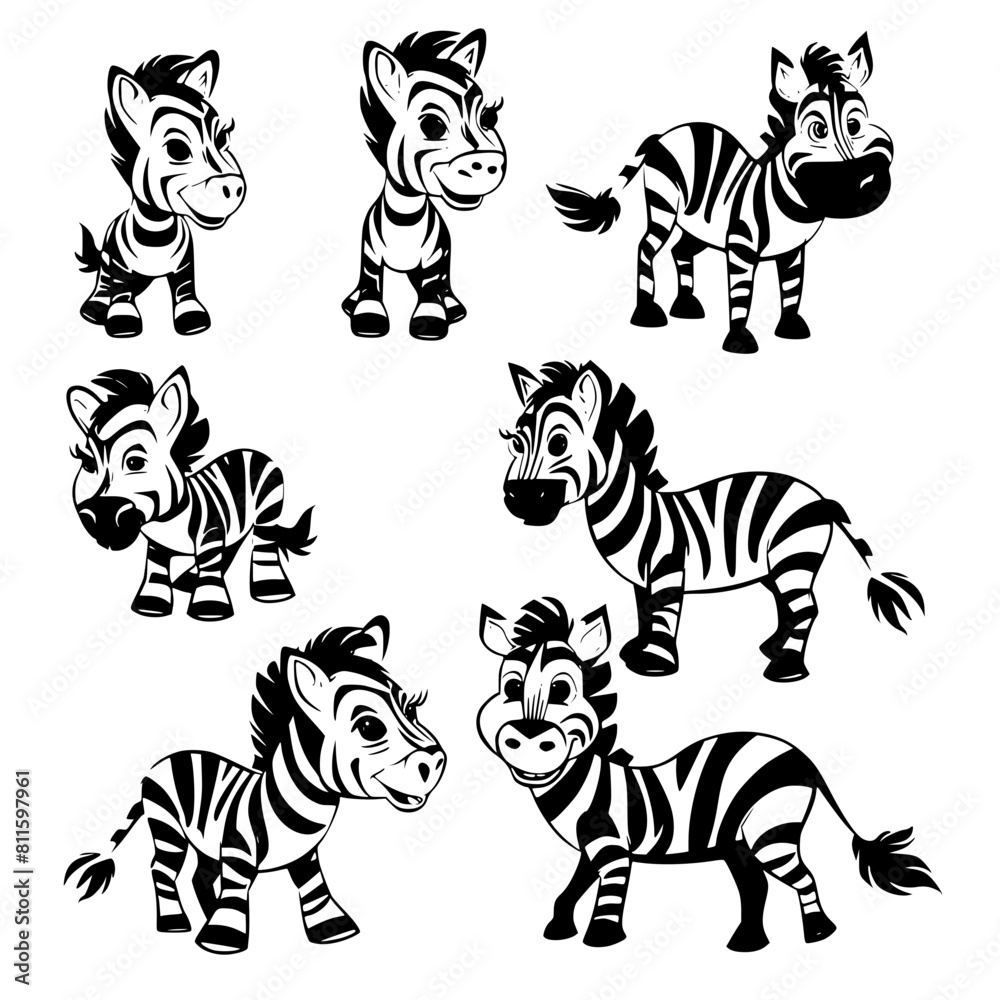 baby zebra svg, zebra svg, zebra clipart, doodle animal svg, doodle ...