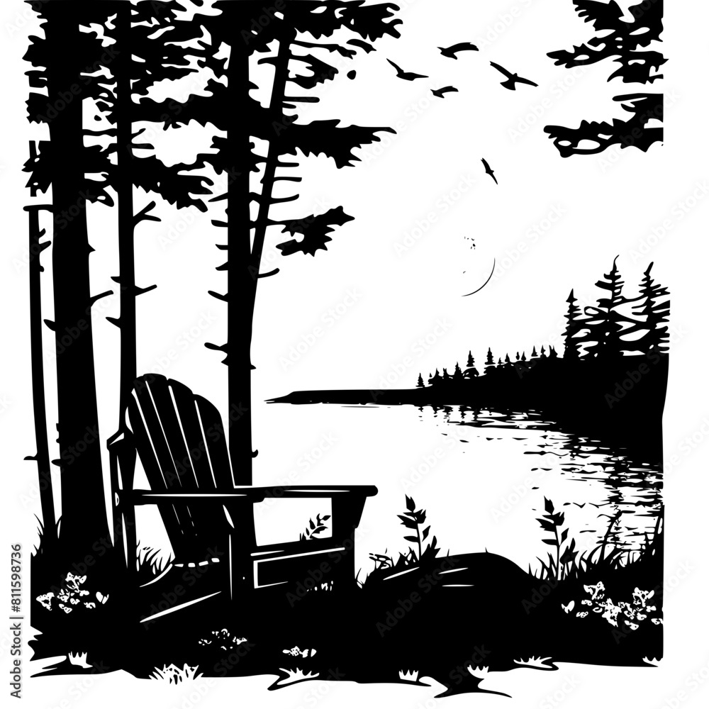 Vetor de Adirondack Chair png, Adirondack Chair, Chair vector ...