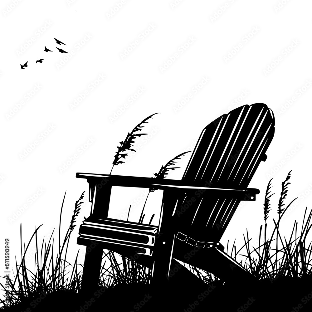 Adirondack Chair png, Adirondack Chair, Chair vector, Adirondack Scene ...