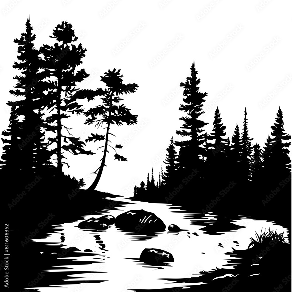 River Scene png, River Scene vector, River Scene clipart, River ...