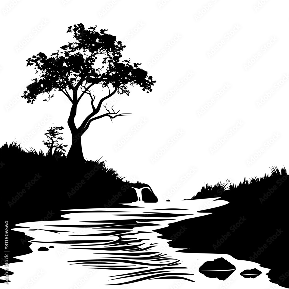 River Scene png, River Scene vector, River Scene clipart, River ...