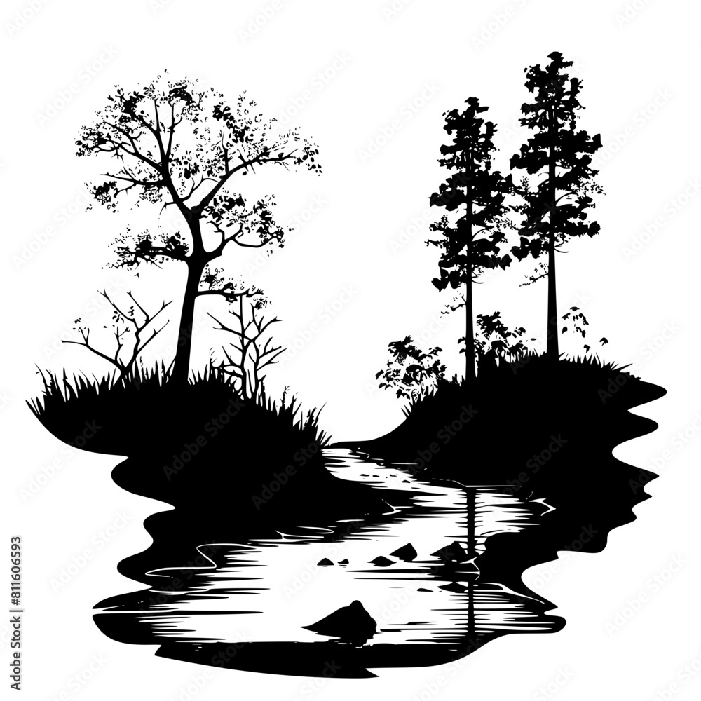 River Scene png, River Scene vector, River Scene clipart, River ...