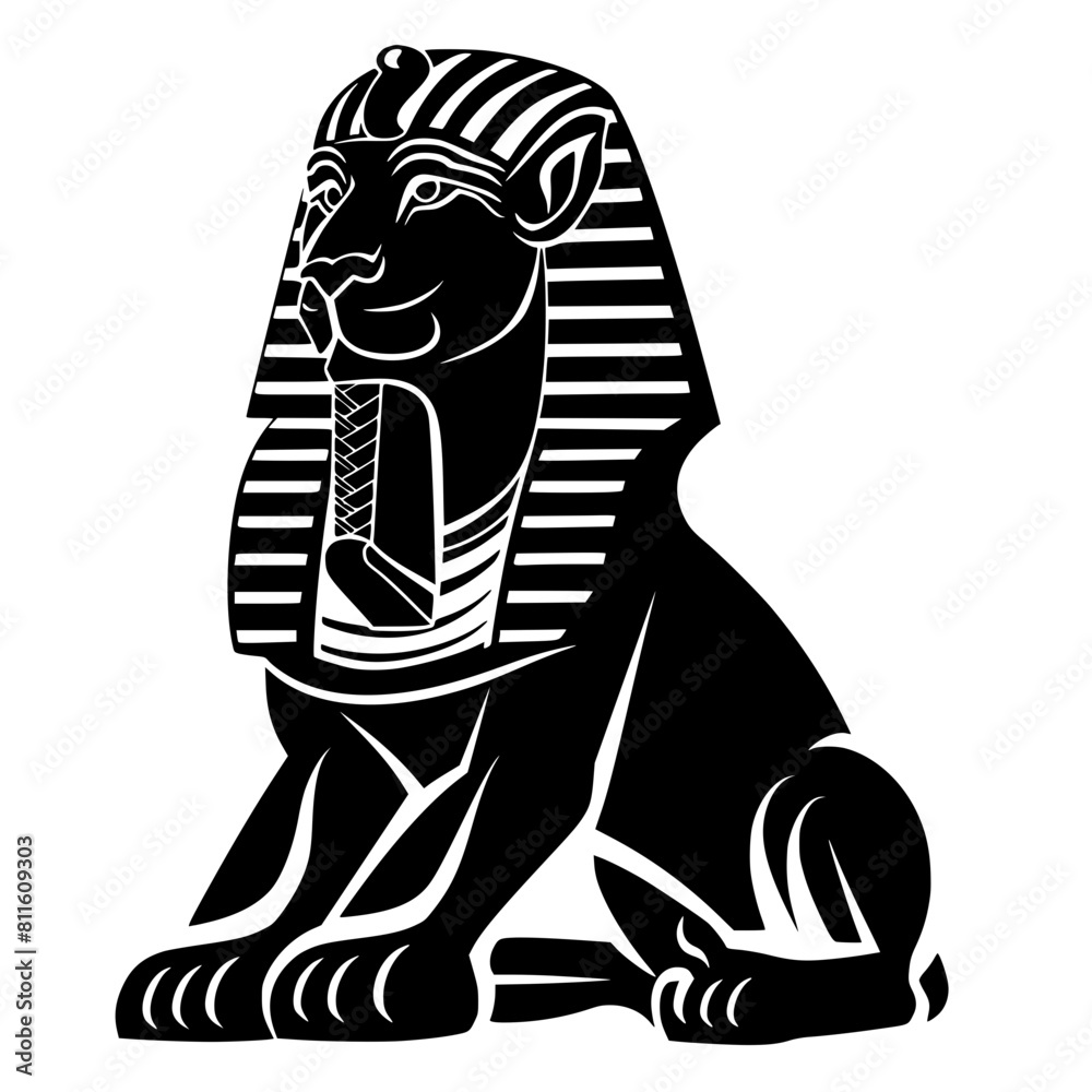 Vecteur Stock Egyptian Sphinx SVG, Svg files for Cricut, Africa Svg ...