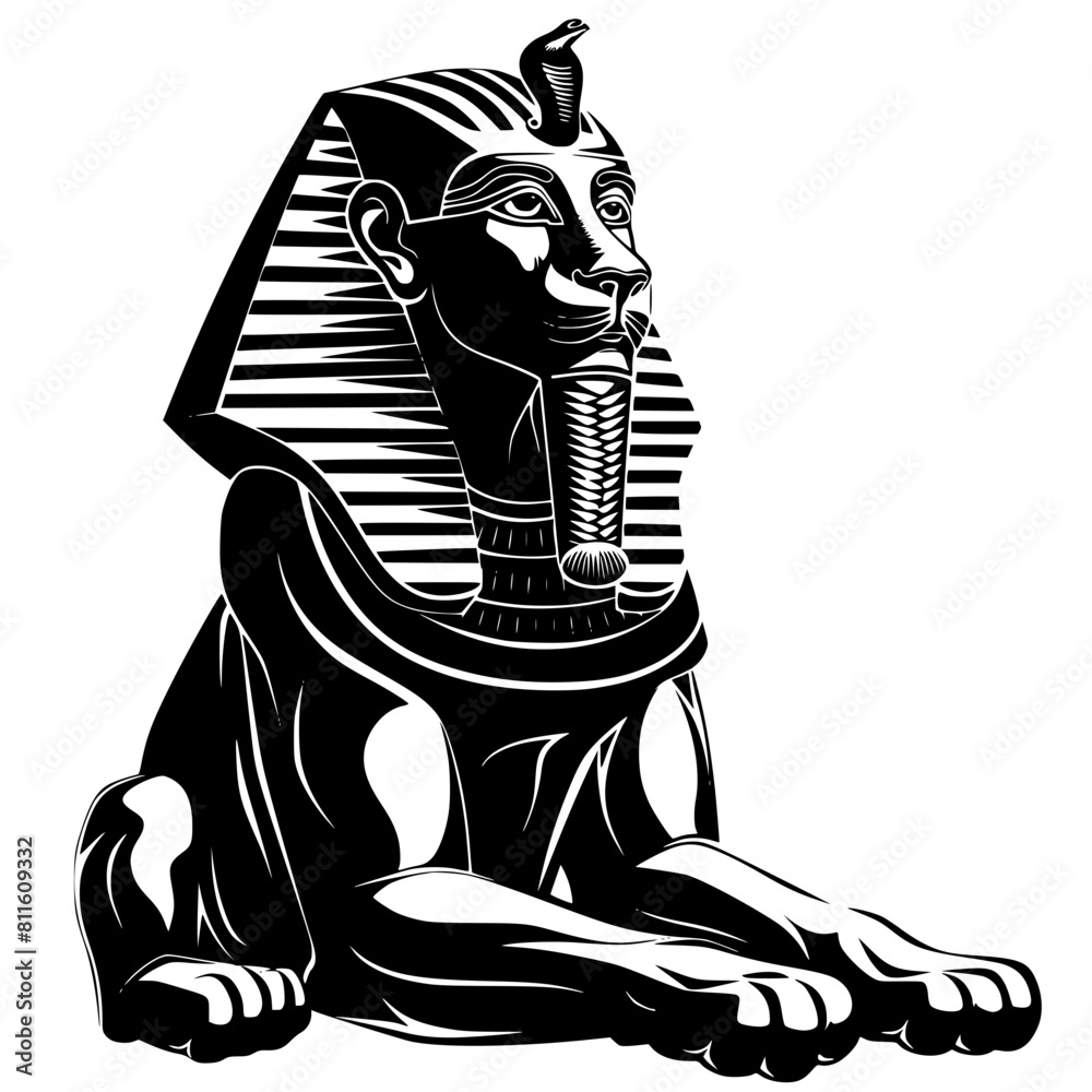 Vecteur Stock Egyptian Sphinx SVG, Svg files for Cricut, Africa Svg ...