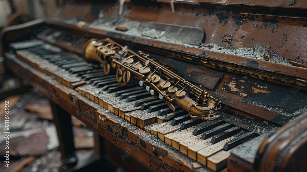 Vintage and Retro Backgrounds Musical Instruments: A photo featuring ...