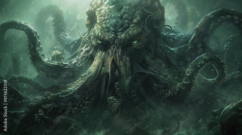 Cthulhu, Lovecraft, mythos, horror, creature, tentacles, cosmic ...