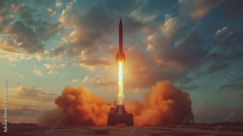 Launched from a mobile platform with velocity. Launch of a Hypersonic ...