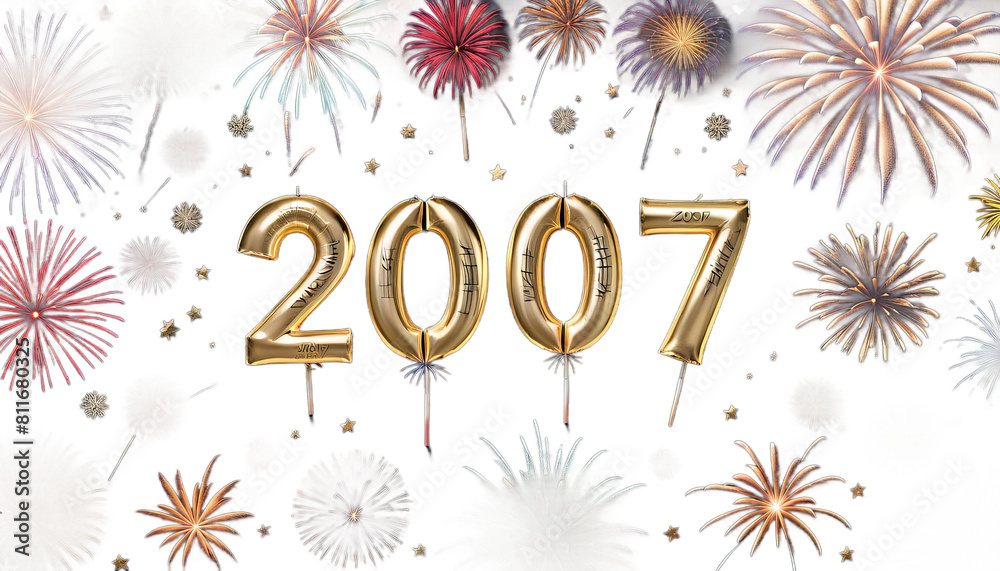 fireworks typography night new happy year text calligraphy message sky ...