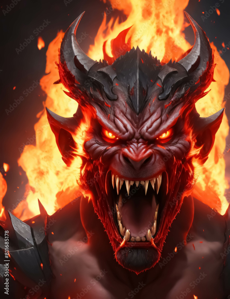 Devil, satan, demon, evil, lucifer, monster in hell and rage, super ...