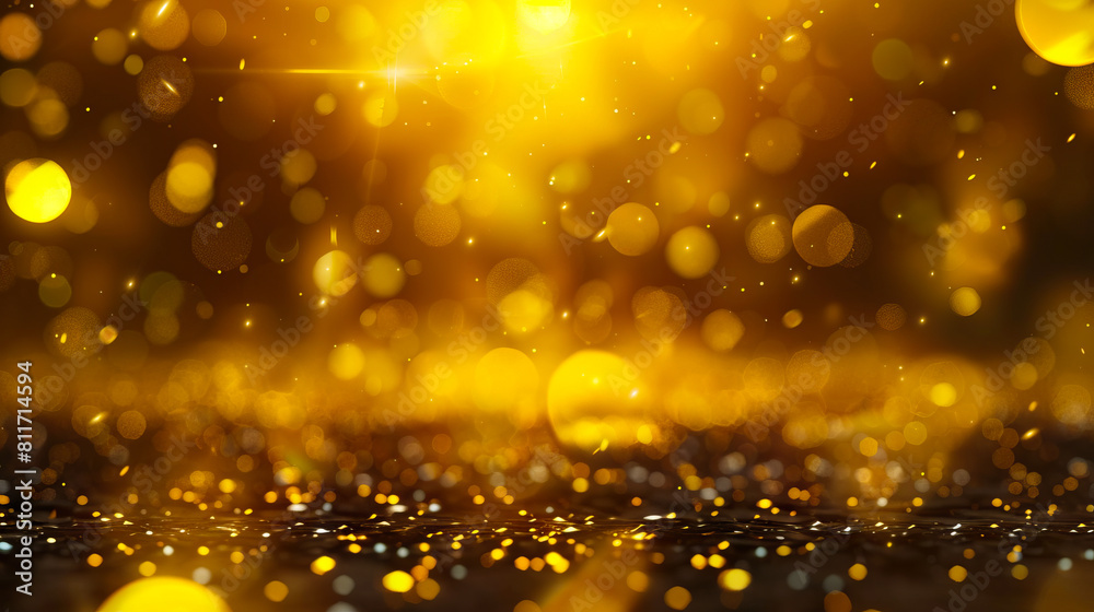 Gold background with sparkles and lights. Stock Illustration | Adobe Stock