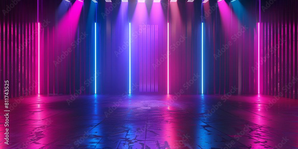 Neon Background Image, Neon Backdrop Scene, Neon City Lights, Neon ...