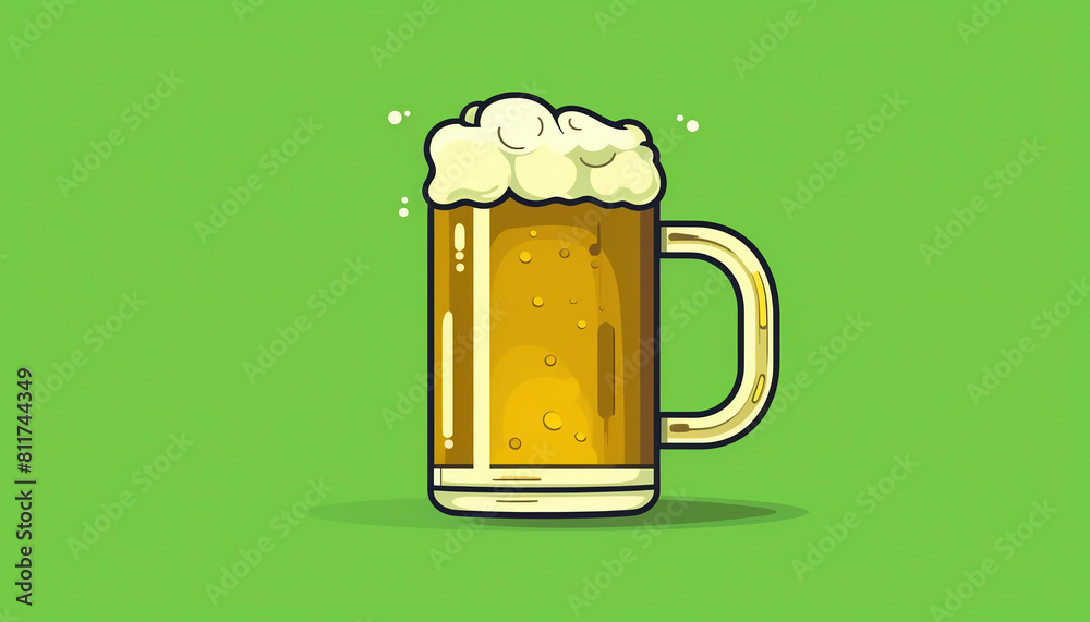 Green beer flat design side view celebration theme animation Tetradic ...