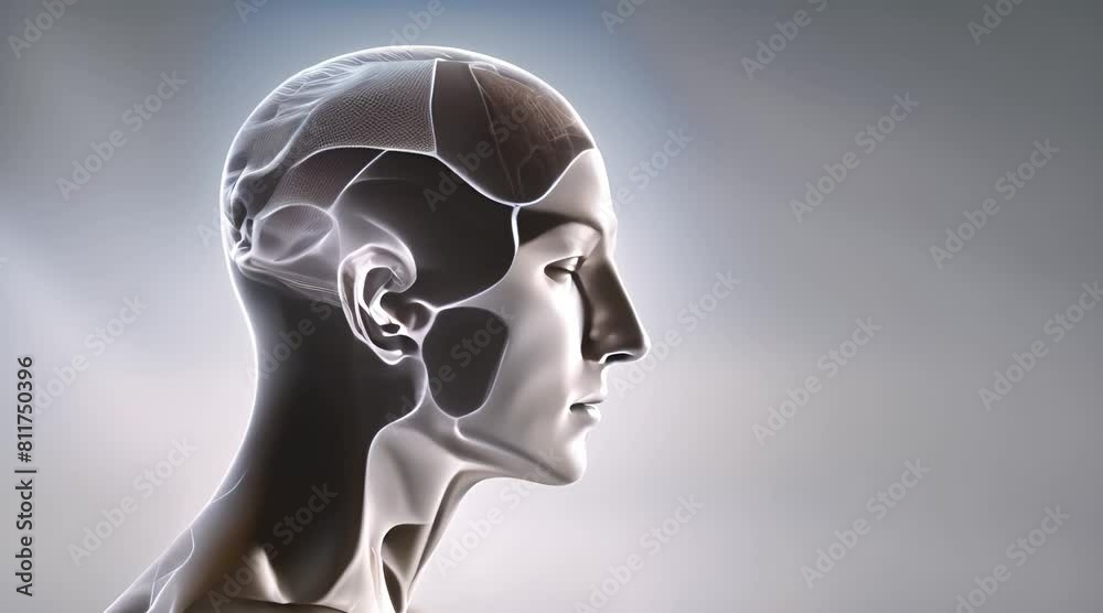 3d mockup of the electrical connections between neurons in the human ...