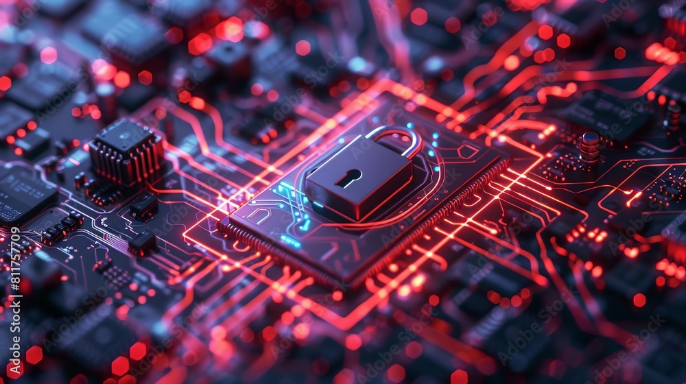 Cybersecurity and secure nerwork concept Data protection, gdrp Glowing ...