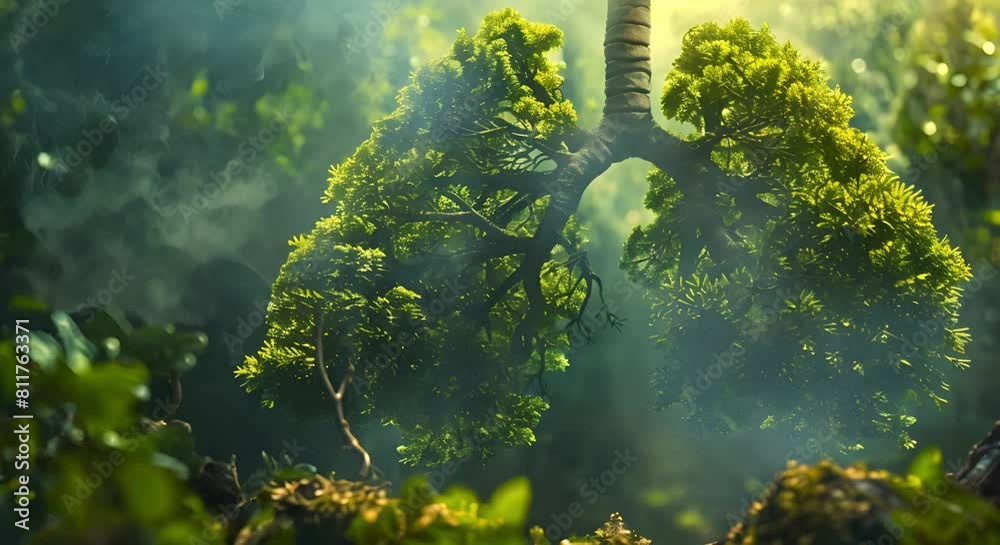 Human Lungs: A Verdant Forest Ecosystem. Concept Biology, Human Anatomy ...