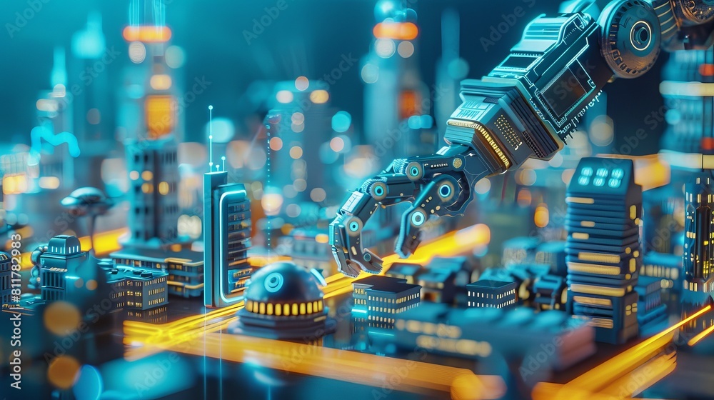 Artificially intelligent robots are used to create houses or home ...