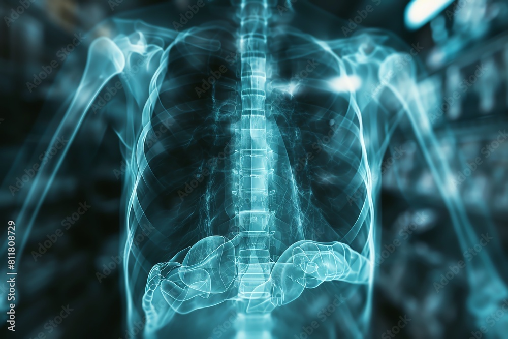 x-ray of a human body Stock Illustration | Adobe Stock