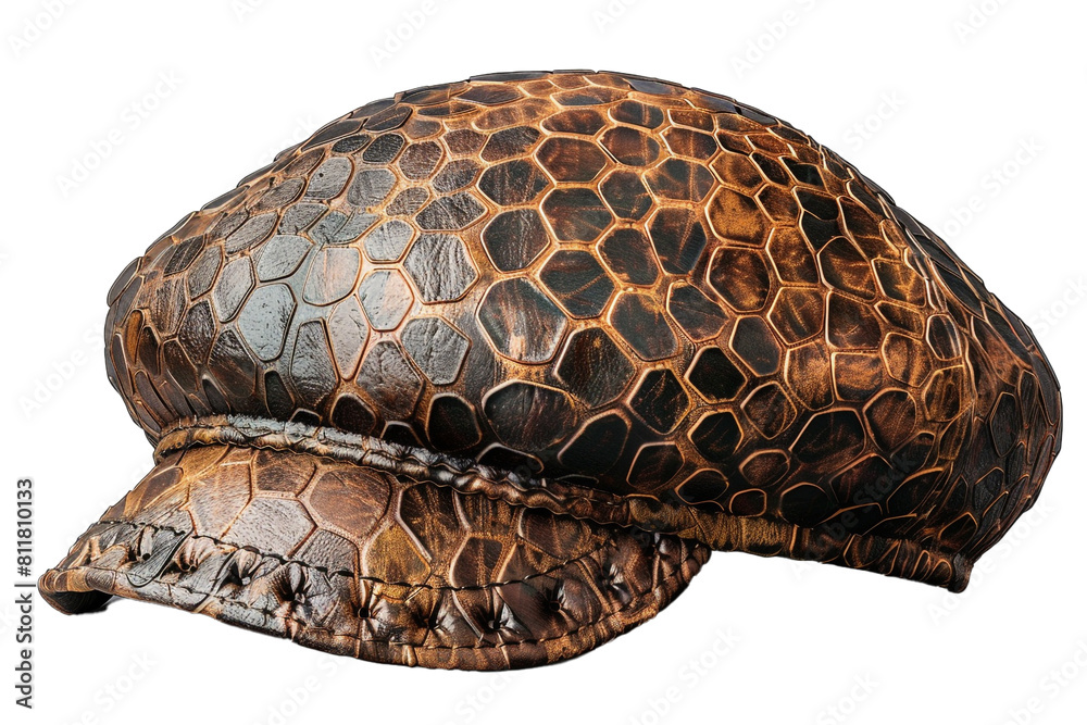 Men's head cap with a unique and eye-catching texture, isolated on ...