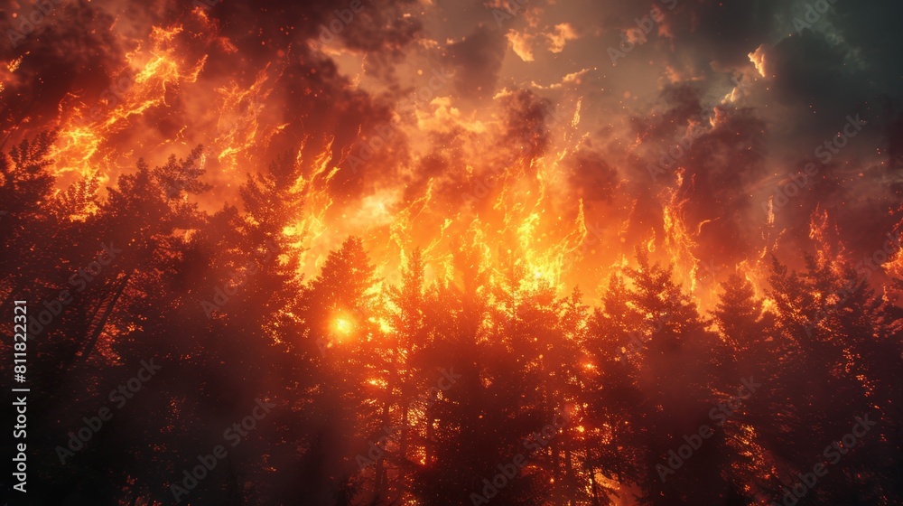 Forest on fire, hot summer day，Blazing Forest Inferno - Captivating 4K ...