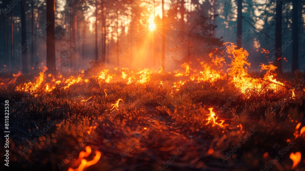 Forest on fire, hot summer day，Blazing Forest Inferno - Captivating 4K ...