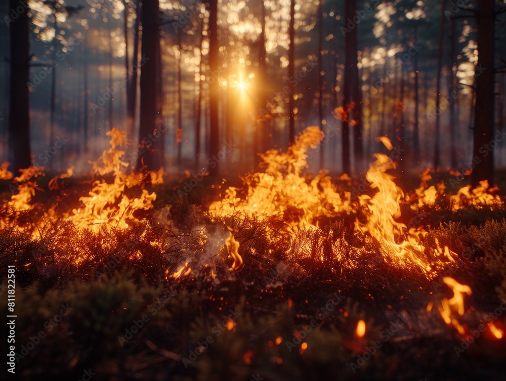 Forest on fire, hot summer day，Blazing Forest Inferno - Captivating 4K ...