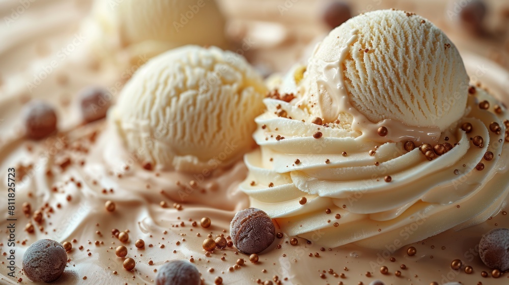 Delicious Caramel Ice Cream Delight - 4K Wallpaper for Summer Treats ...