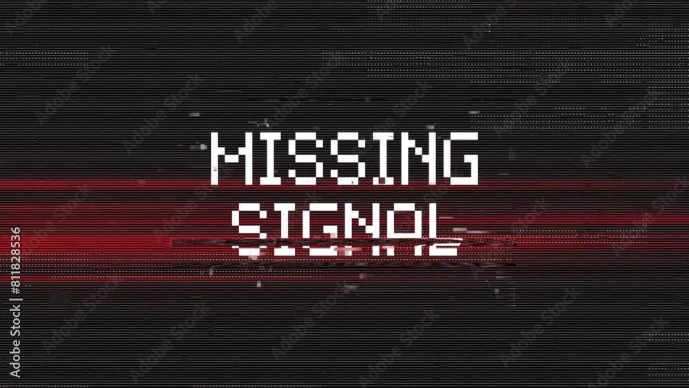 Glitch noise static television or VHS VFX. Tv screen interference ...