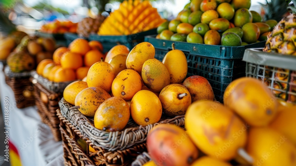 Savoring the unique flavors of summer fruits like mangoes pineapples ...